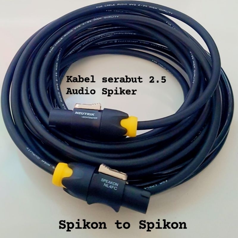 Jual KABEL JEK SPIKER 2x2.5 ~ 10 METER FULL ~ SPIKON TO SPIKON ~ KABEL ...