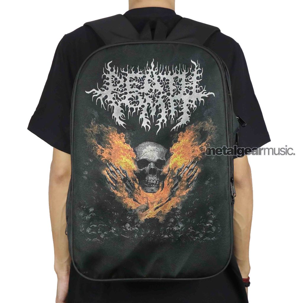 Jual Original Death Vomit - Skull Flames Backpack | Shopee Indonesia