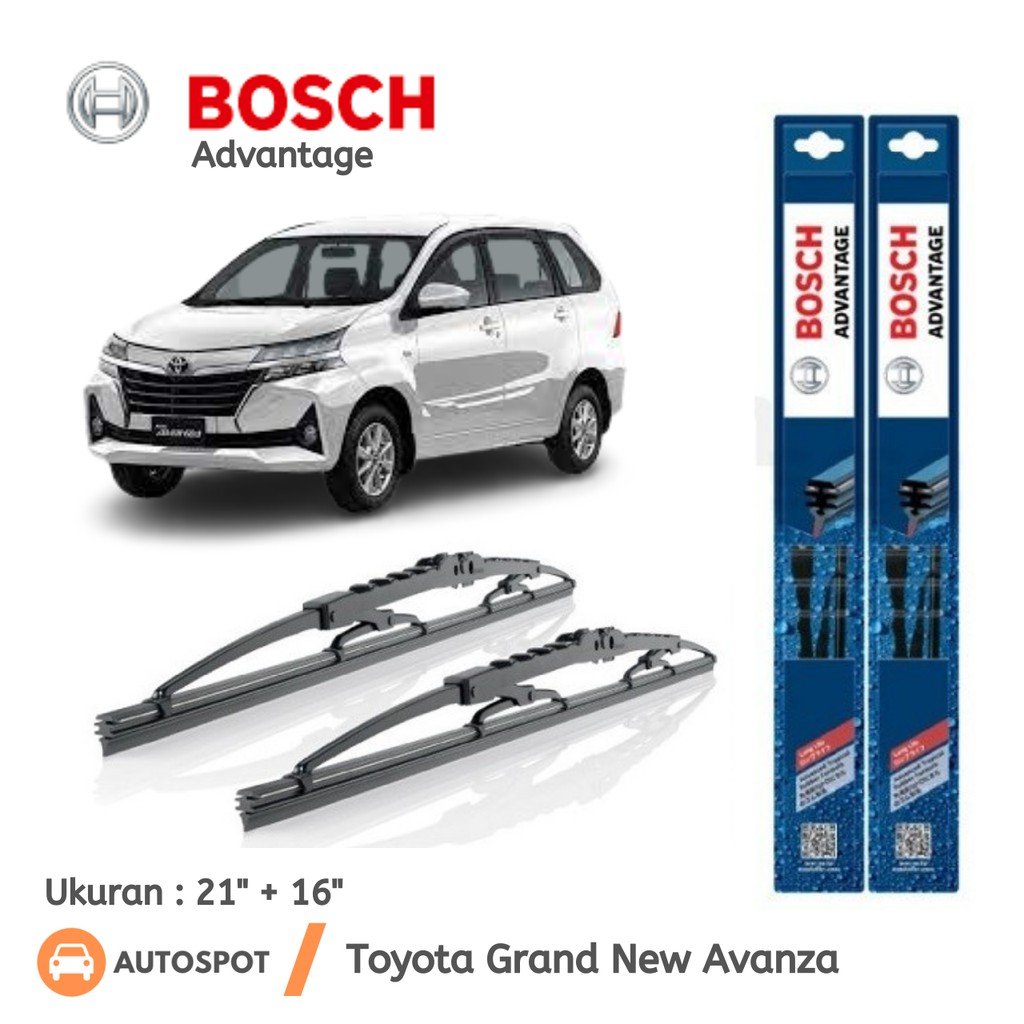Jual Wiper Depan Mobil Toyota Grand New Avanza Sepasang Bosch Advantage ( 21" + 16" ) Original ...