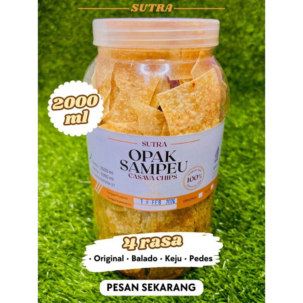 Jual Opak Sampeu Sutra Casava Chips 2000ML | Shopee Indonesia