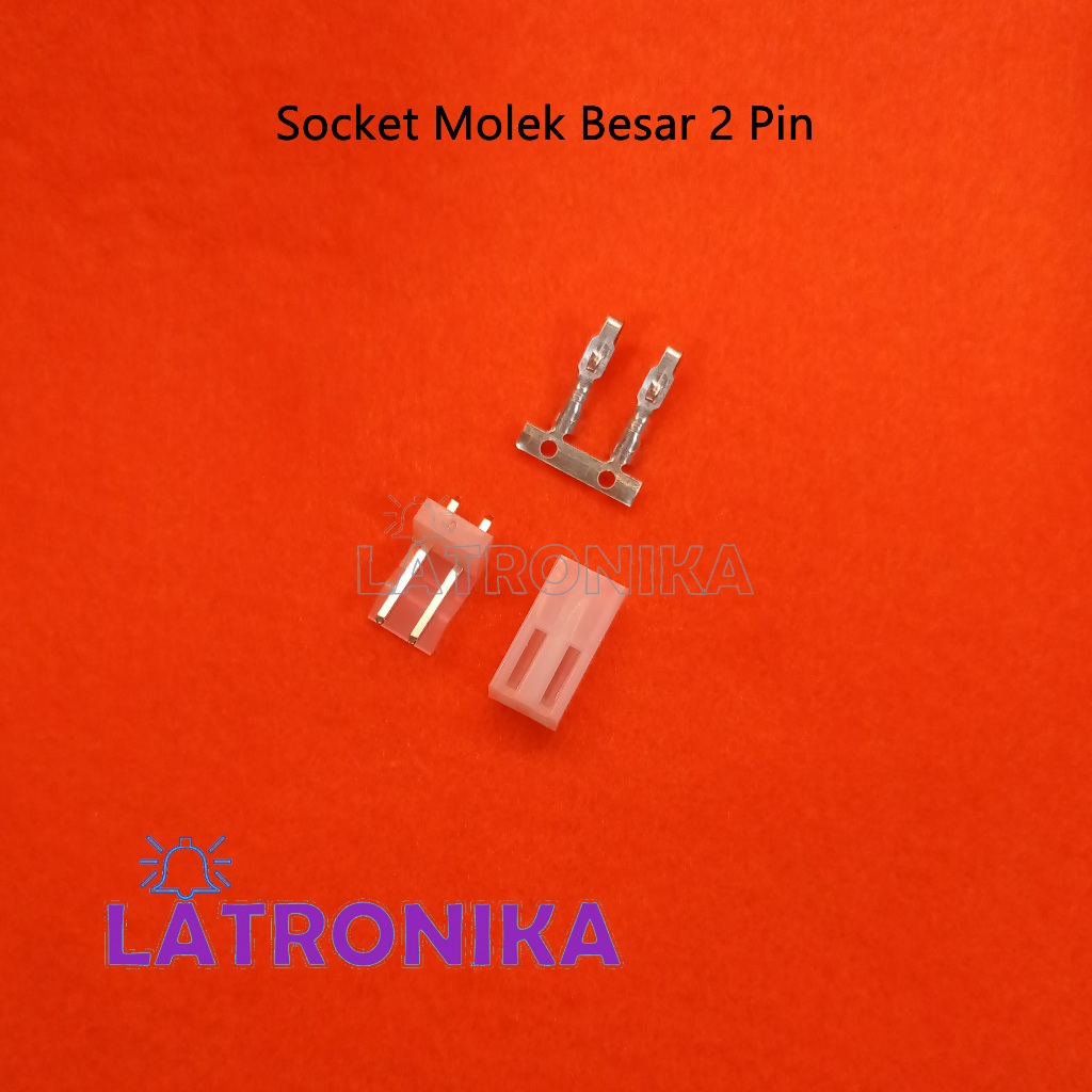 Jual Soket Molek 2 Pin Besar Socket Molex 2Pin Terminal 2P Konektor 3 ...