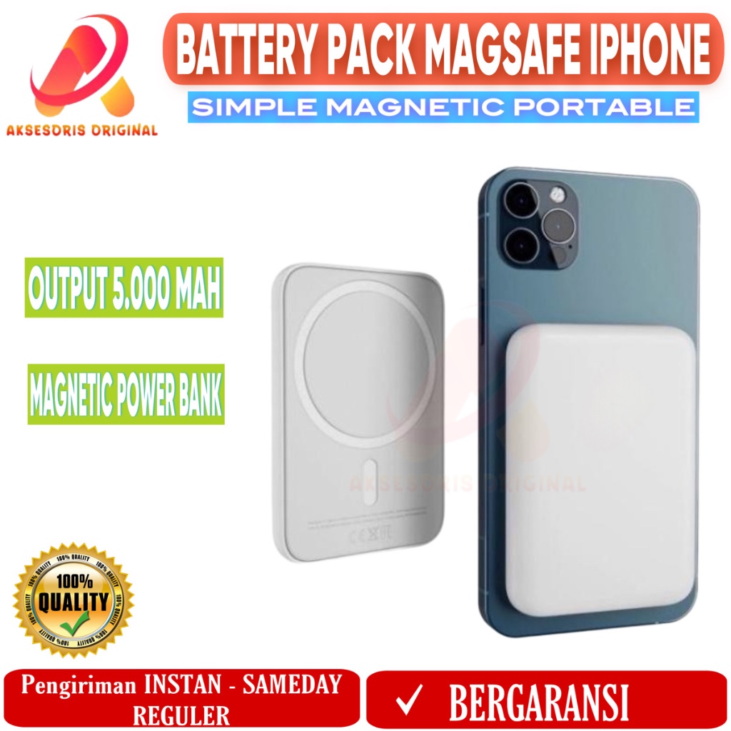 Jual Magsafe Battery Pack Power Bank Fast Charging Wireless Charger ...