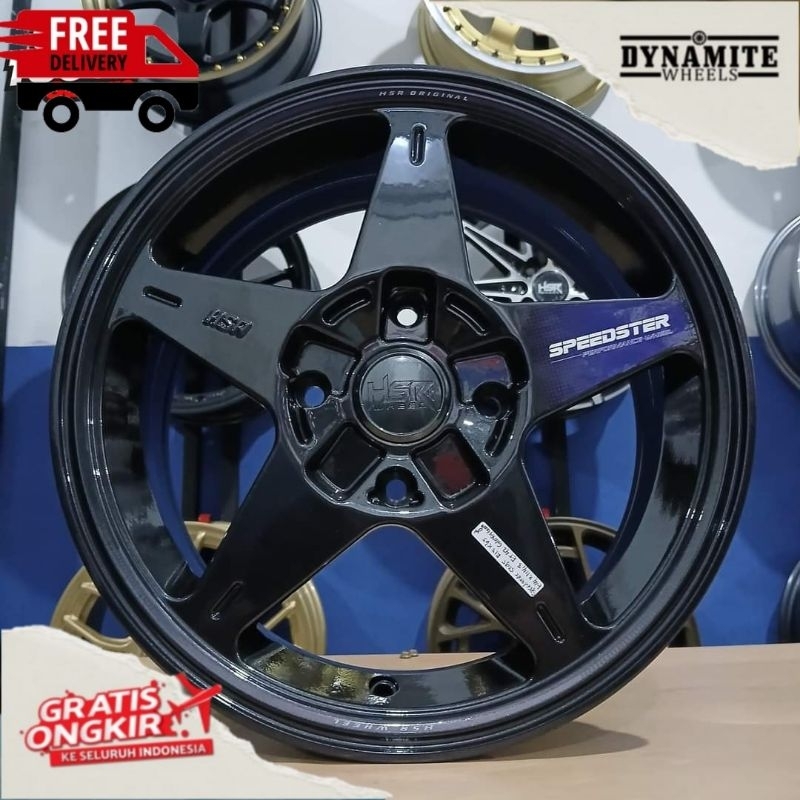 Jual Pelek Velg HSR R15 Speedster Buat Jazz gk5 Ring 15 Single Pcd 4 x ...