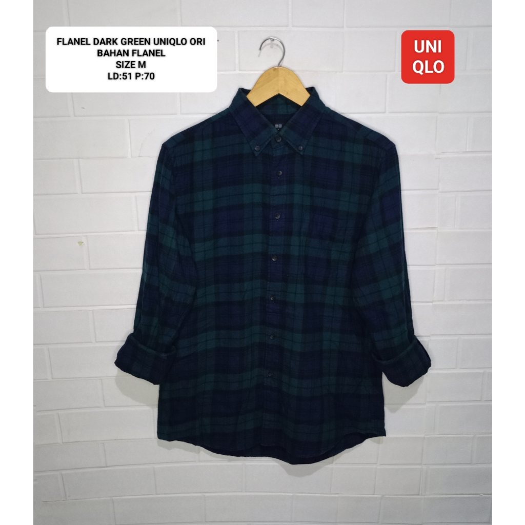Jual KEMEJA FLANEL UNIQLO ORI SIZE M | Shopee Indonesia