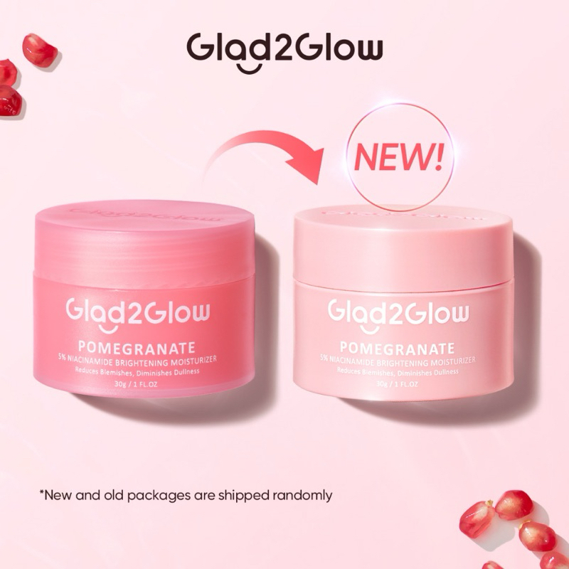 Jual Glad2glow Pomegranate 5x Niacinamide Brightening Moisturizer 30gr