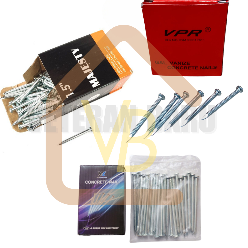 Jual Paku Beton Tembok PUTIH 2,5 3 4 5 7,5 10 cm Paku Dinding Baja ...