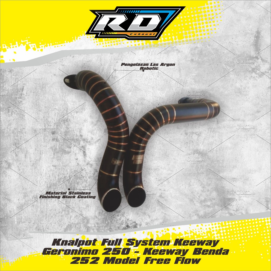Jual Knalpot Full System Keeway Geronimo 250 - Keeway Benda 252 Model ...