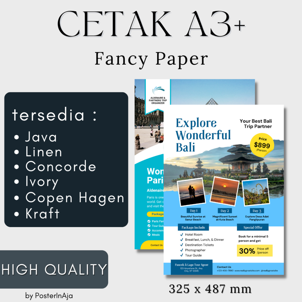 Jual Print Cetak Fancy Paper A3+ Concorde | Copen Hagen | Ivory | Java ...