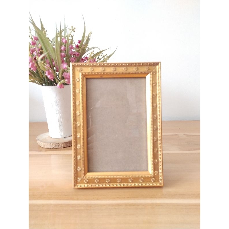 Jual Pigura Foto Bingkai Frame 4r Mahogany gold | Shopee Indonesia