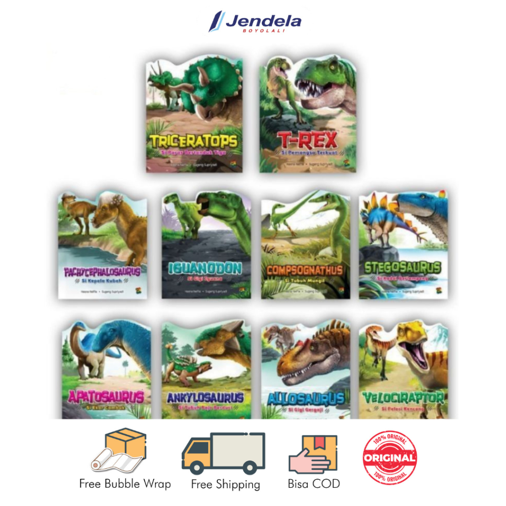 Jual Buku Cerita Anak Dinosaurus - 10 Dinosaurus keren (Board Book) by ...