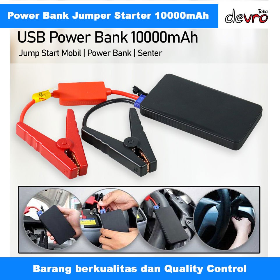Jual Powerbank Power Bank 10000mAh Jumper Aki Mobil Car Jump Starter ...