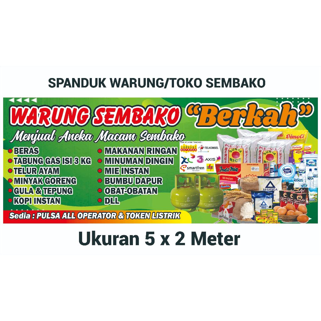 Jual Spanduk Warung Sembako/Toko Sembako 5x2 | Shopee Indonesia