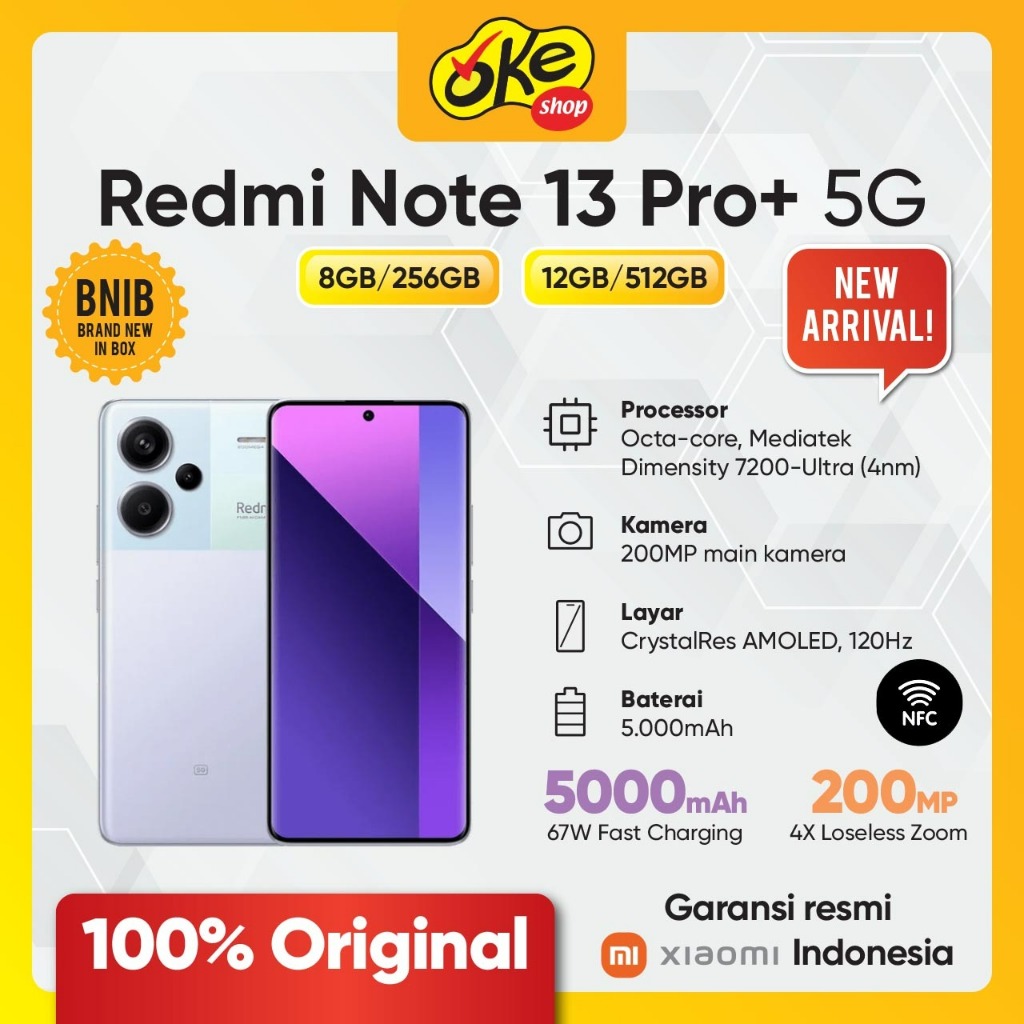 Jual Xiaomi Note 13 Pro Plus 5G - Garansi Resmi Xiaomi Indonesia ...