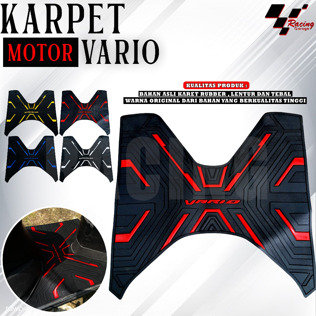 Jual KARPET VARIO 125 150 ABS CBS ISS OLD NEW ALAS KAKI BORDES PIJAKAN PEMIUM PNP MOTOR V125 ...