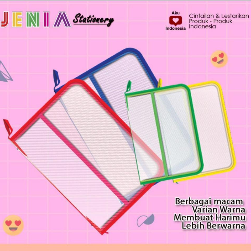 Jual MAP ZIPPER BESAR / Map Resleting (Jala) / Zipper Jaring (Folio ...