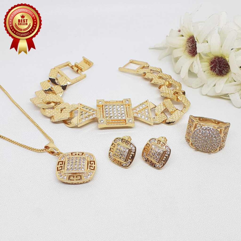 Jual mytitanium-set xuping lapis emas model kekinian wanita dewasa kwalitas terbaik SH83 ...