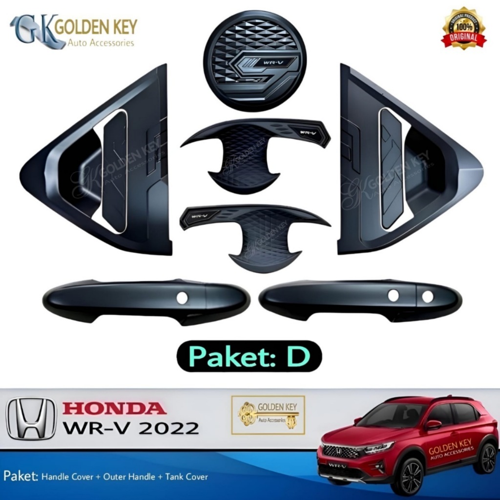 Jual PAKET WRV 2022 Cover Handle + Outer Handle + Tank Cover Black Doff ...