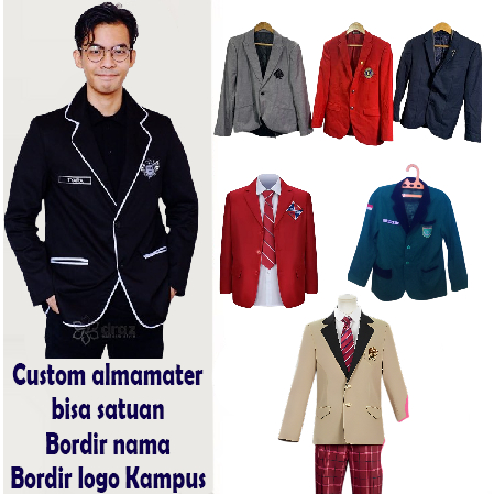 Jual Custom jas almamater jas SD SMP SANTRI UNIVERSITAS Free Logo dan Nama Sekolah Bisa Satuan ...