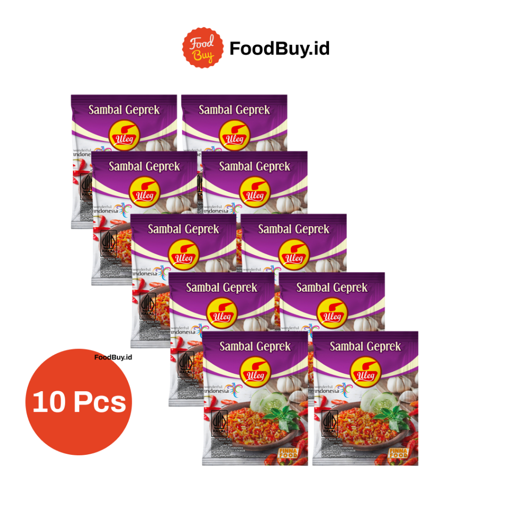 Jual Paket 1 Renteng - Uleg Sambal Geprek Sachet 18 gr (isi 10 pcs ...
