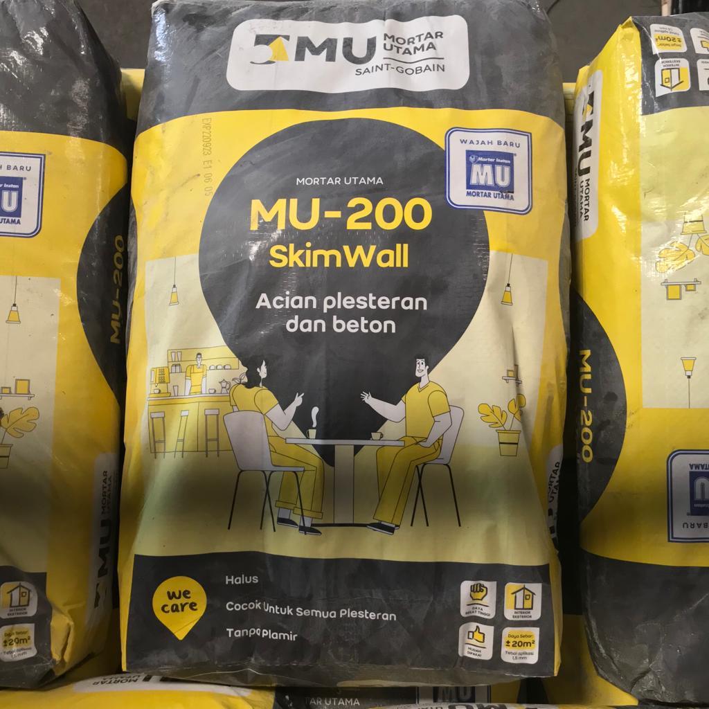 Jual Mortar Utama MU-200 SkimWall Acian Plaster & Beton 40kg | Shopee ...