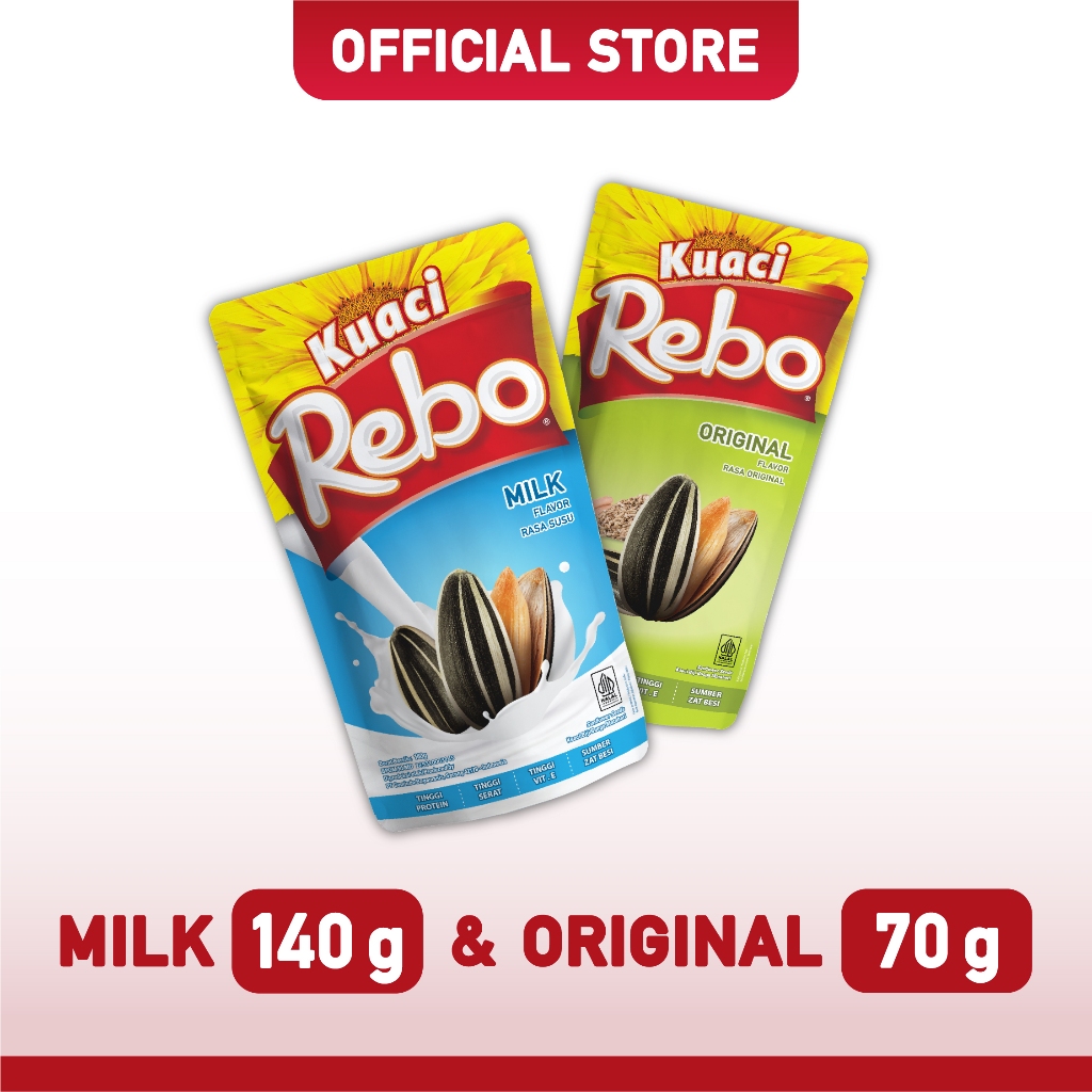 Jual Rebo Kuaci Bundling 2 Pcs Rasa Milk 140 Gram Original 70 Gram