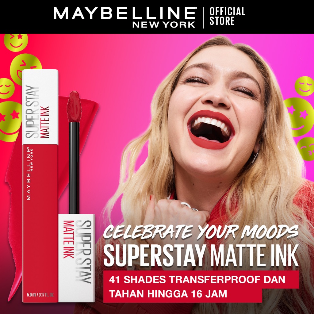 Jual MAYBELLINE OFFICIAL Superstay Matte Ink Liquid Long Lasting Waterproof Matte Lipstick ...