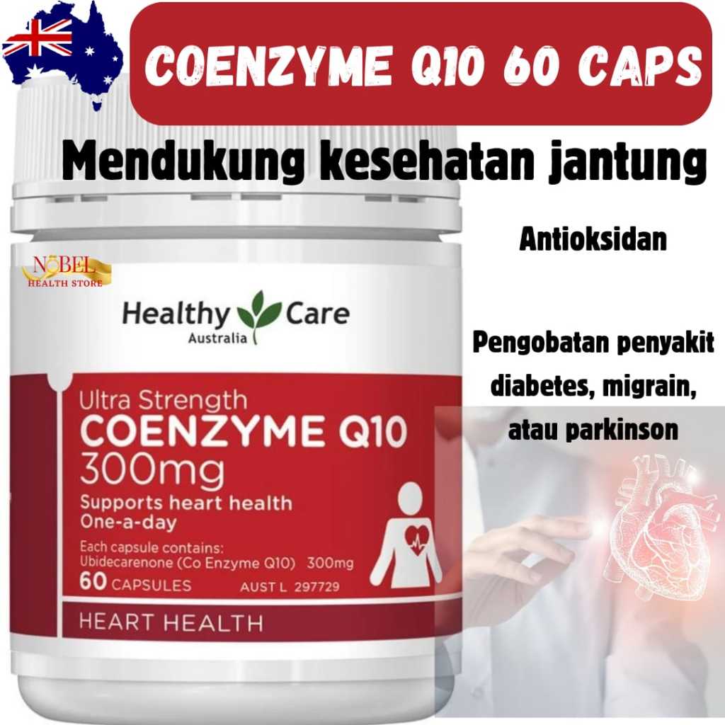Jual healthy care ultra strength co enzyme q10 300mg 60 capsules ...