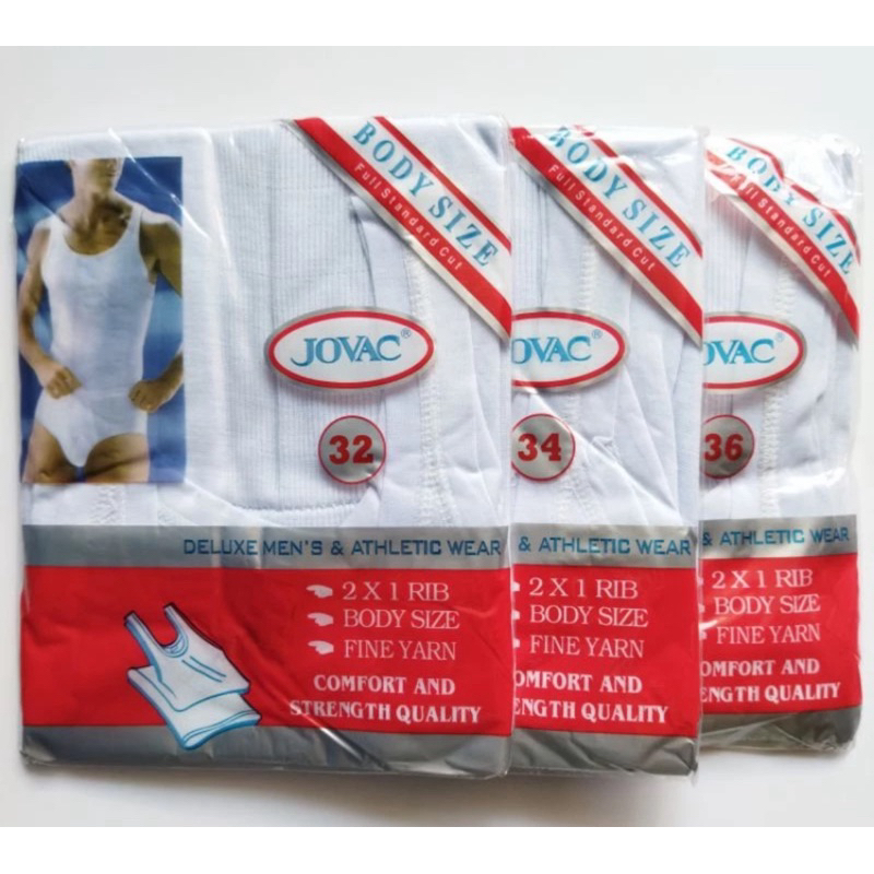 Jual JOVAC SINGLET PRIA DEWASA / KAOS DALAM DEWASA LAKI LAKI / Daleman KUTANG PUTIH 32 34 36 38 ...