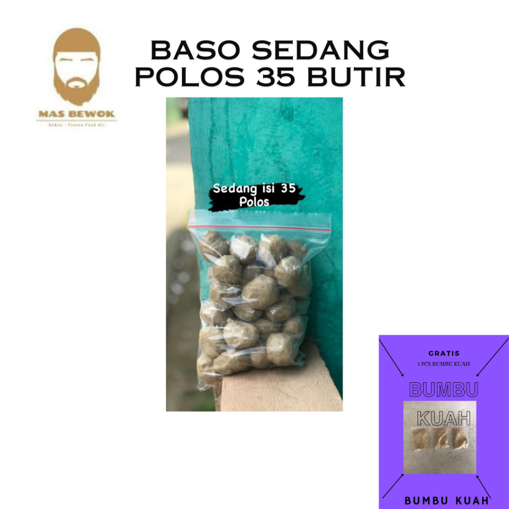 Jual BAKSO ISI 25 Dan ISI 35 UKURAN SEDANG MANTAP POLOS GRATIS BUMBU ...