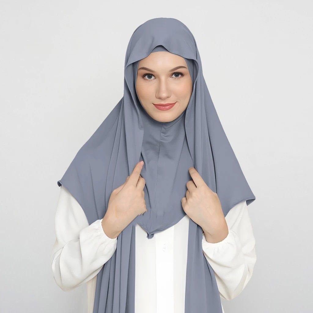 Jual Pashmina Hijab Jersey dagu Tutup Leher Premium Kerudung Pasmina Jilbab instan Panjang ...