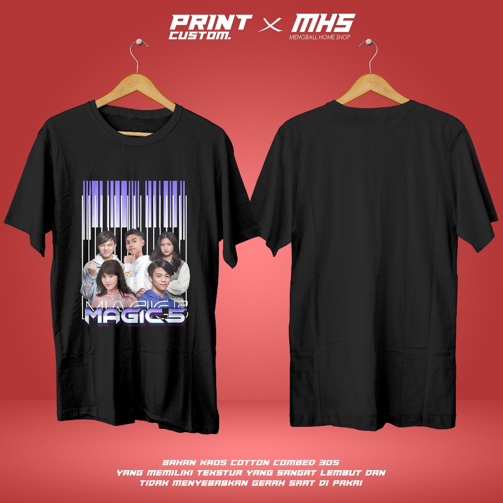 Jual KAOS MAGIC 5 ARTIS VOL 2 COTTON COMBED 30S - MENGBALLHOME | Shopee ...