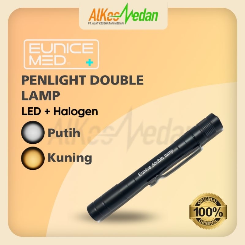 Jual PENLIGHT PENA SENTER LAMPU 2 WARNA KUNING PUTIH EUNICE ALKES MEDAN ...