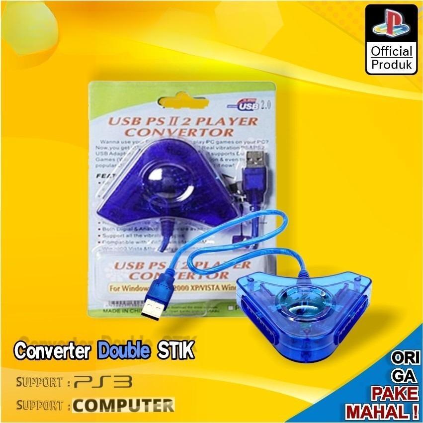 Jual Converter Konverter USB 2 Slot Stik Stick PS2 ke PS3/PC/LAPTOP | Shopee Indonesia
