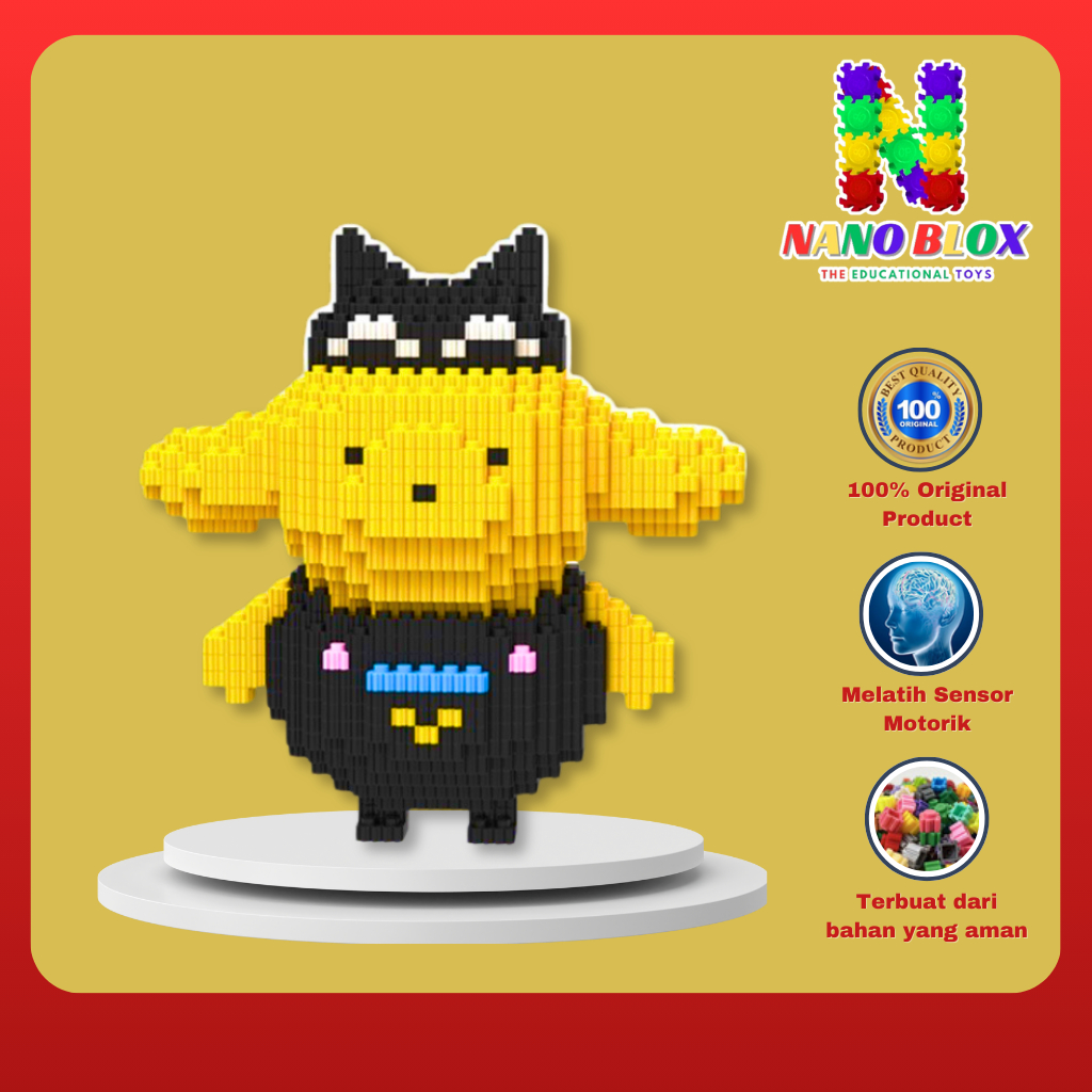 Jual Mainan Nano Blocks Pom Pom Purin 3D Model, Mainan Blok Susun ...