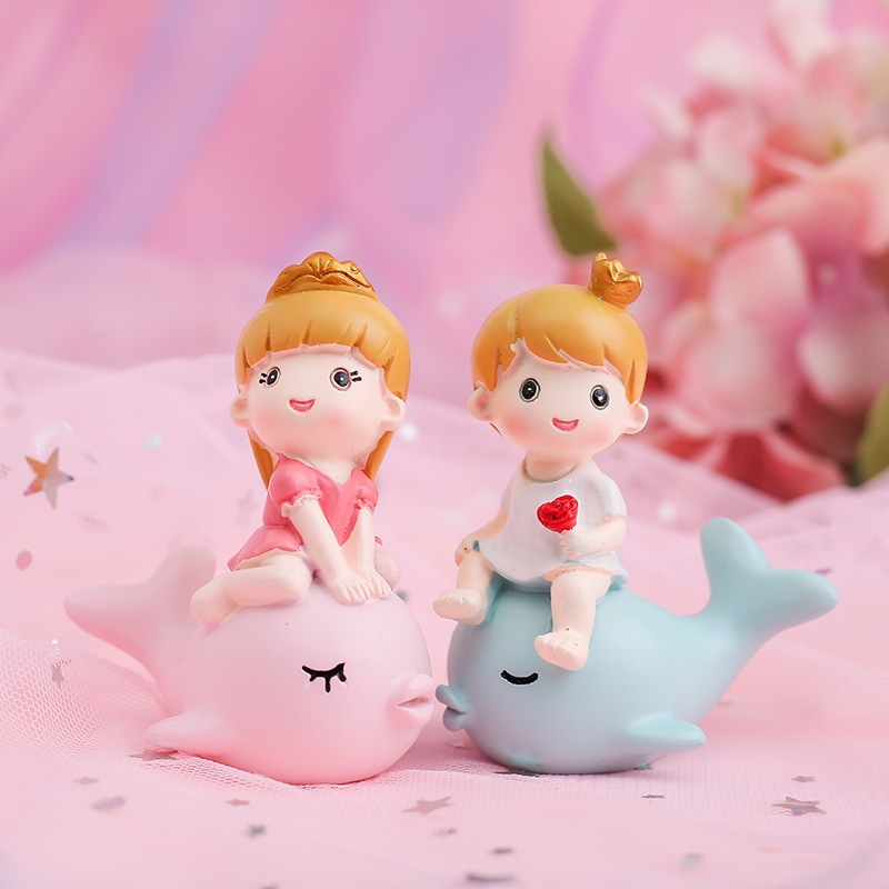 Jual Topper Cake Naik Dolpin / Topper Cake Tema Laut Girl dan Boy ...