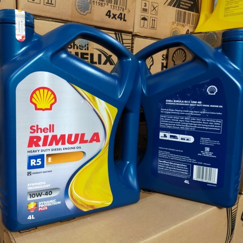 Jual Oli Shell Rimula R5E diesel 10w-40 CI4 galon 4L Barcode tembus ...