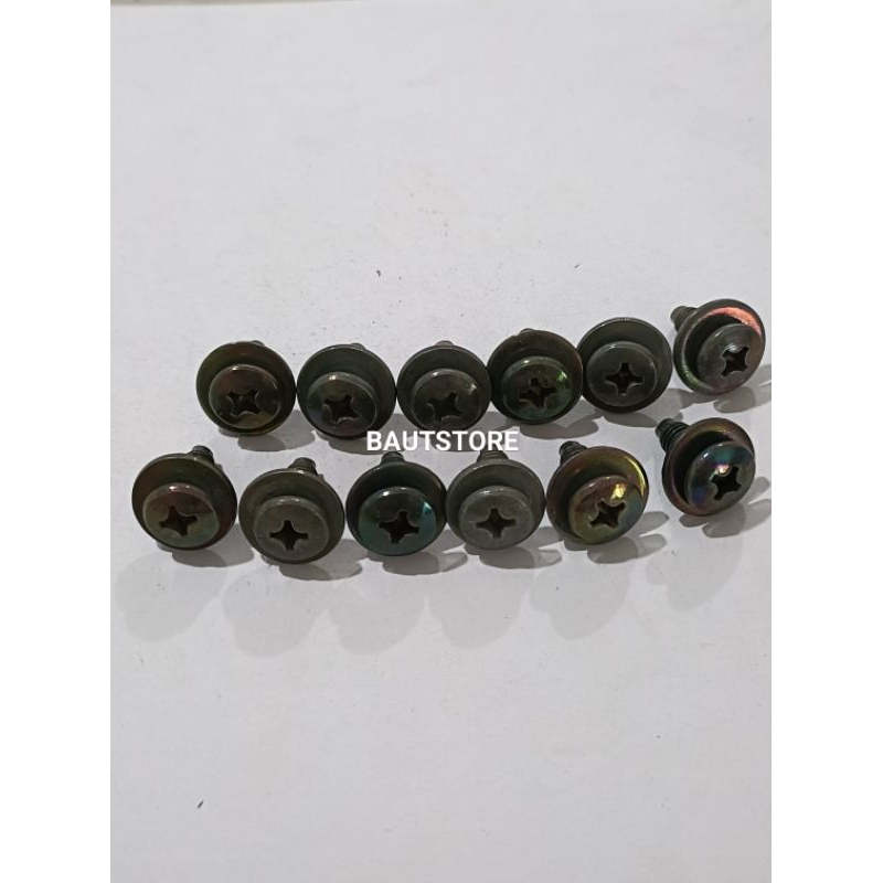 Jual Baut Body Motor Yamaha Ring Baut 10/6mm (Paket 12pcs) | Shopee ...