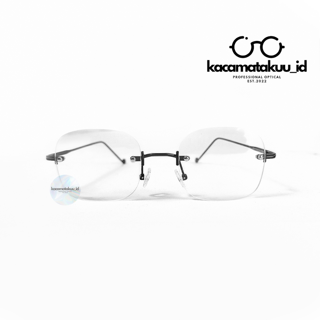 Jual Kacamatakuu Kacamata Frame Kotak Framelles Pria Wanita Unisex ...