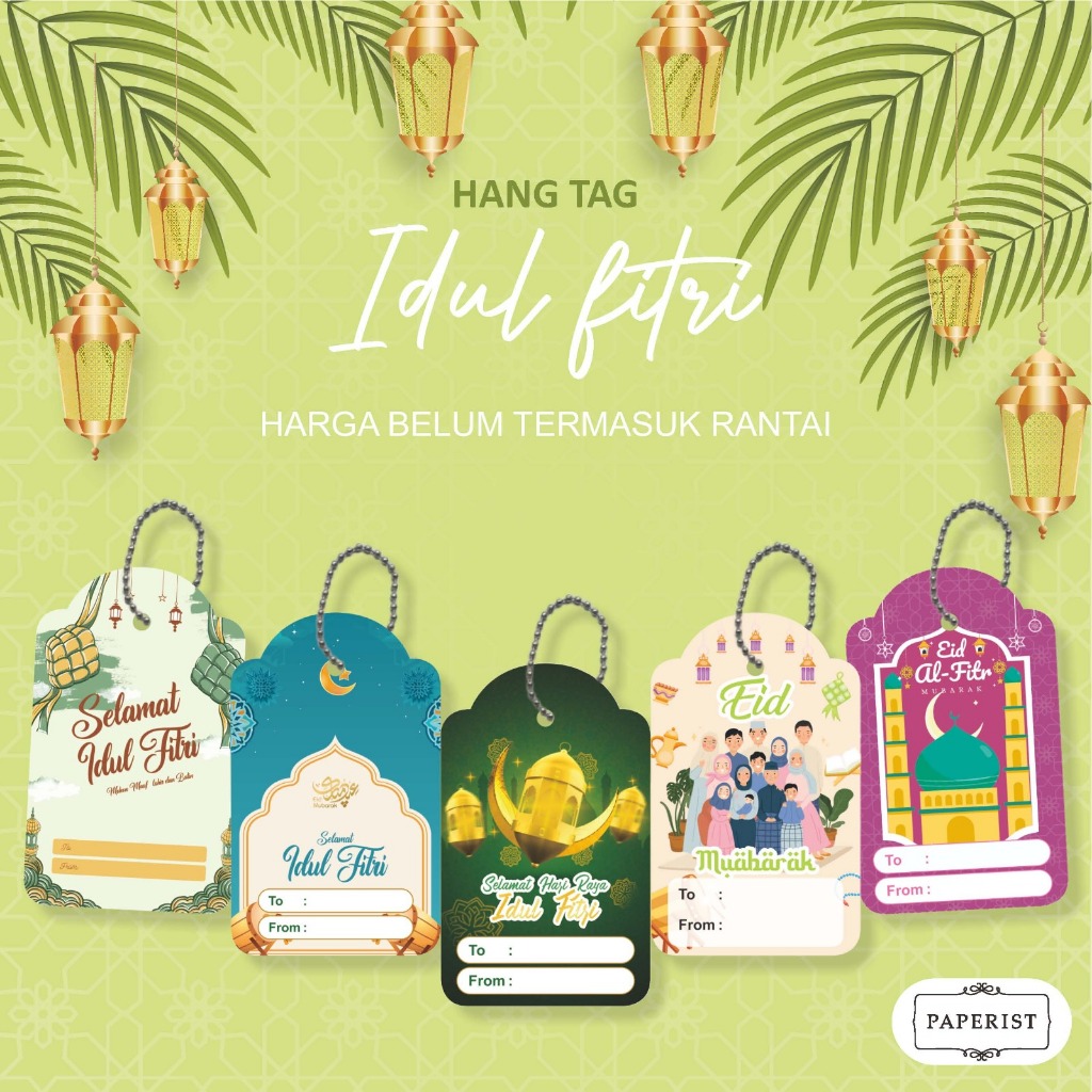 Jual Hang Tag Hampers Lebaran Isi 25 pcs / Kartu Ucapan / Gift Card ...