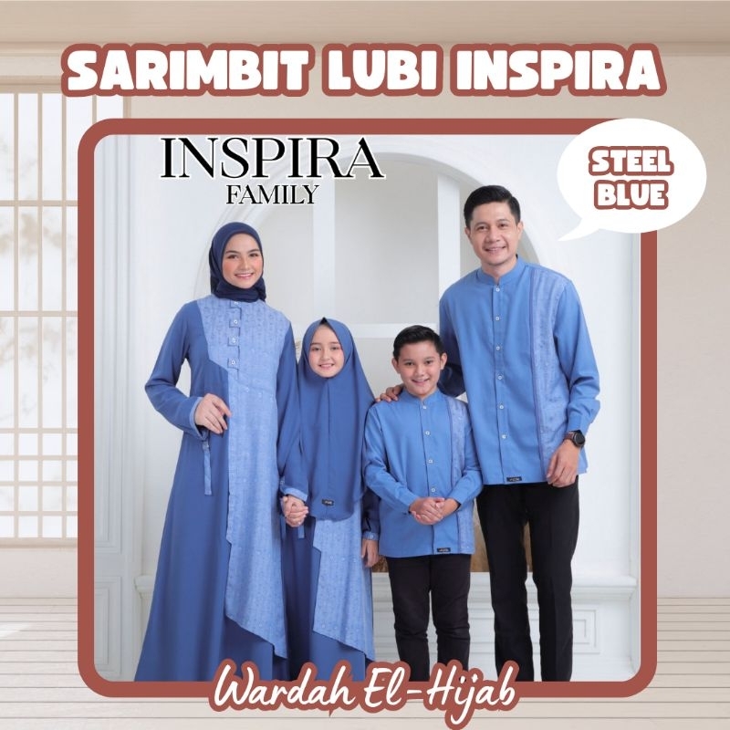 Jual SARIMBIT LUBI INSPIRA STEEL BLUE LEBARAN SARIMBIT KELUARGA SET ...