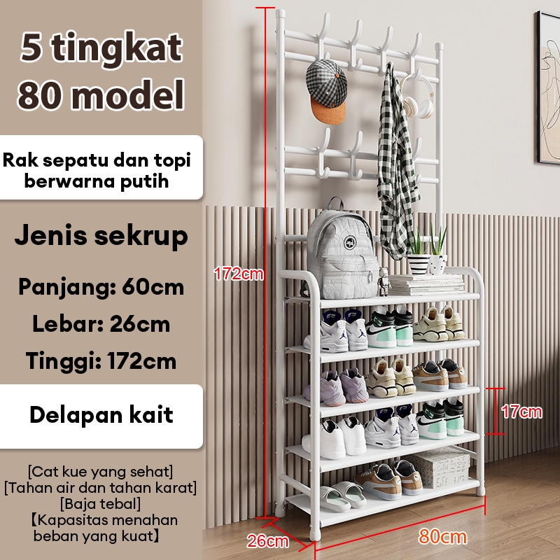 Jual Stand Hanger Rak Sepatu Penyimpanan Tempat Topi Rak Pakaian ...