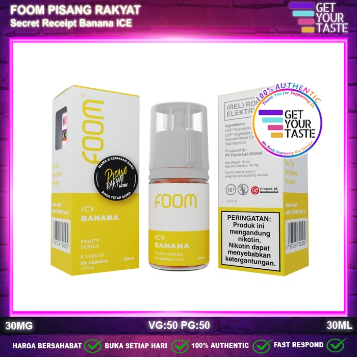 Jual Liquid Pisang Rakyat Salt Nic Banana Ice 30ML Saltnic by @Bimopd x ...