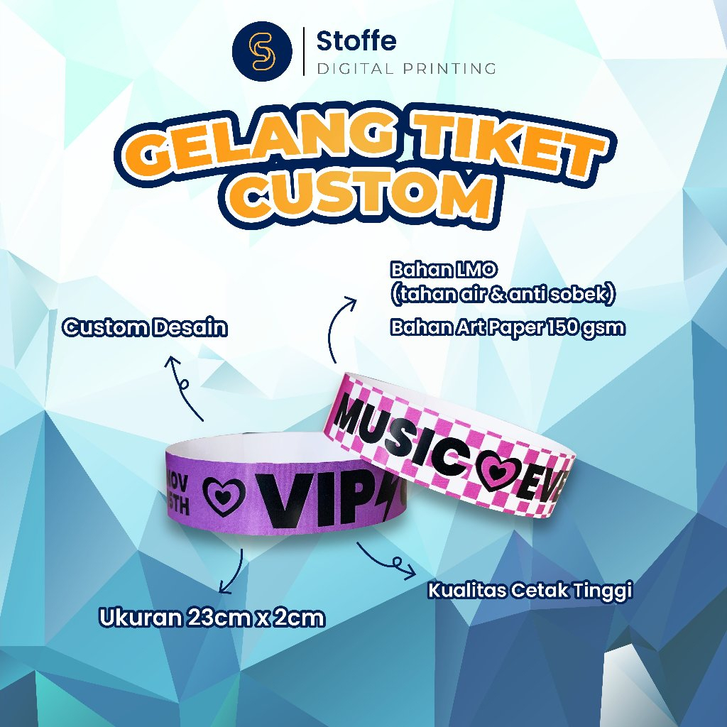Jual Tiket Gelang Custom I Gelang Tiket I Tiket Gelang Konser I Tiket ...