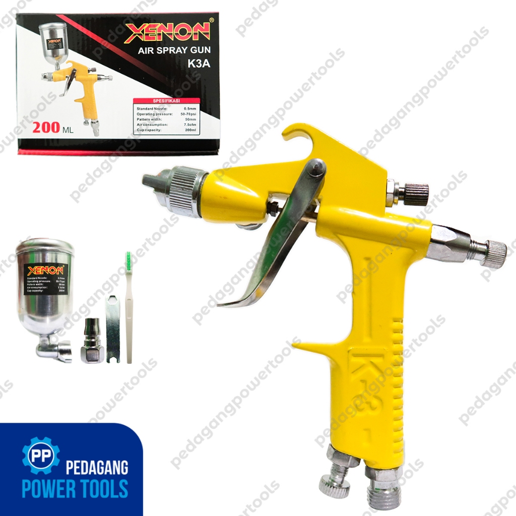 Jual XENON K3A Air Spray Gun Tabung Atas Alat Semprotan Cat Angin Spet ...