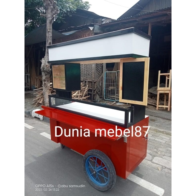 Jual GEROBAK JUALAN MURAH BOOTH KAYU JATI BOOTH KAYU MURAH | Shopee ...