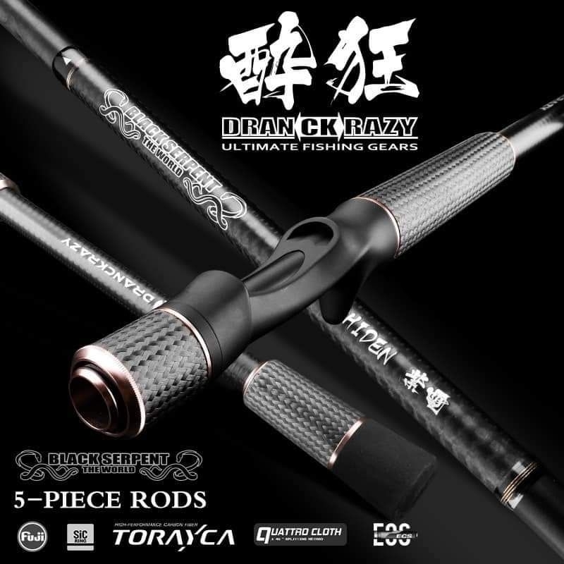Jual Travel Rod Baitcasting Dranckrazy Black Serpent The World | Shopee ...
