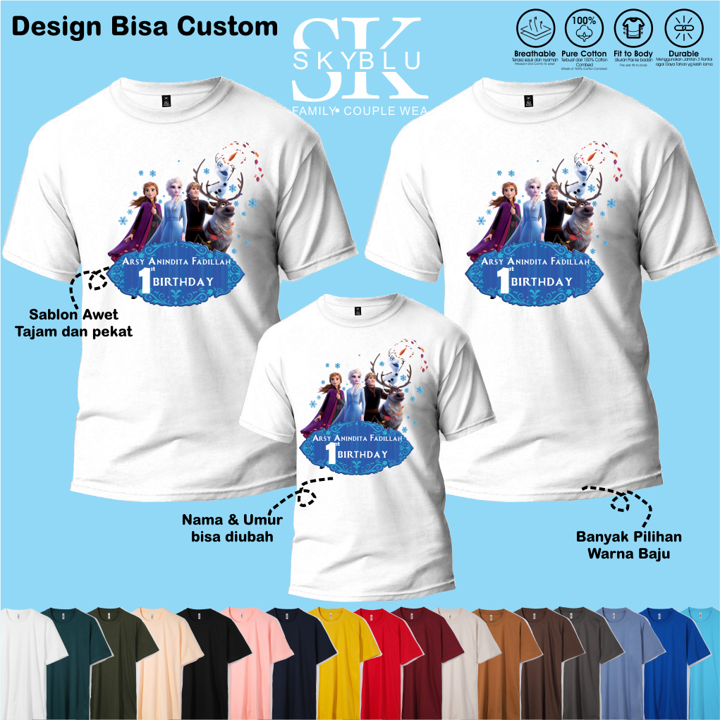 Jual BERGARANSI ! Baju Kaos Couple Keluarga | Kaos Family Ultah ulang ...