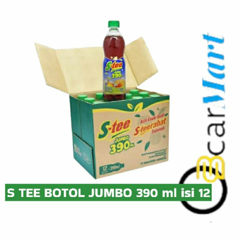 Jual (Orins) Teh S TEE Botol 390 ml 1 dus S-Tee Jumbo dari SOSRO ...