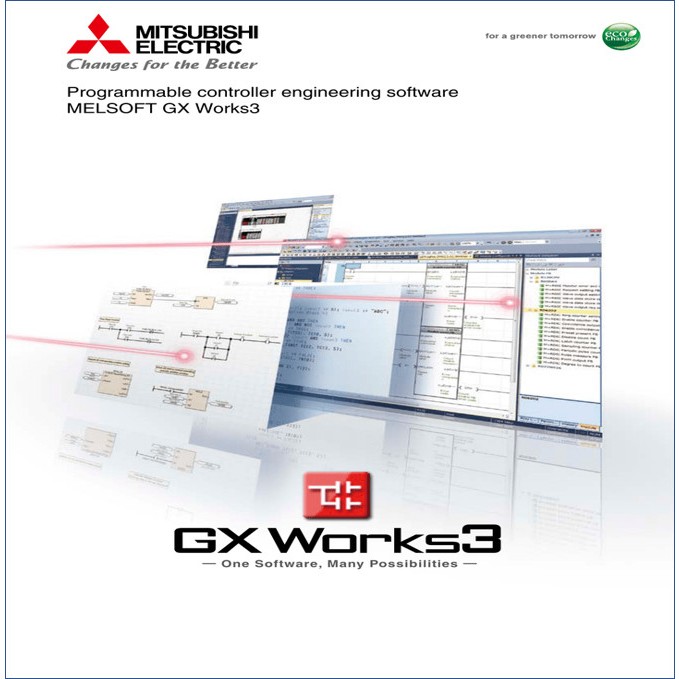Jual [𝙍𝙚𝙖𝙙𝙮] Software PLC Mitsubishi MELSOFT GX Works3 V1.080J | Shopee ...