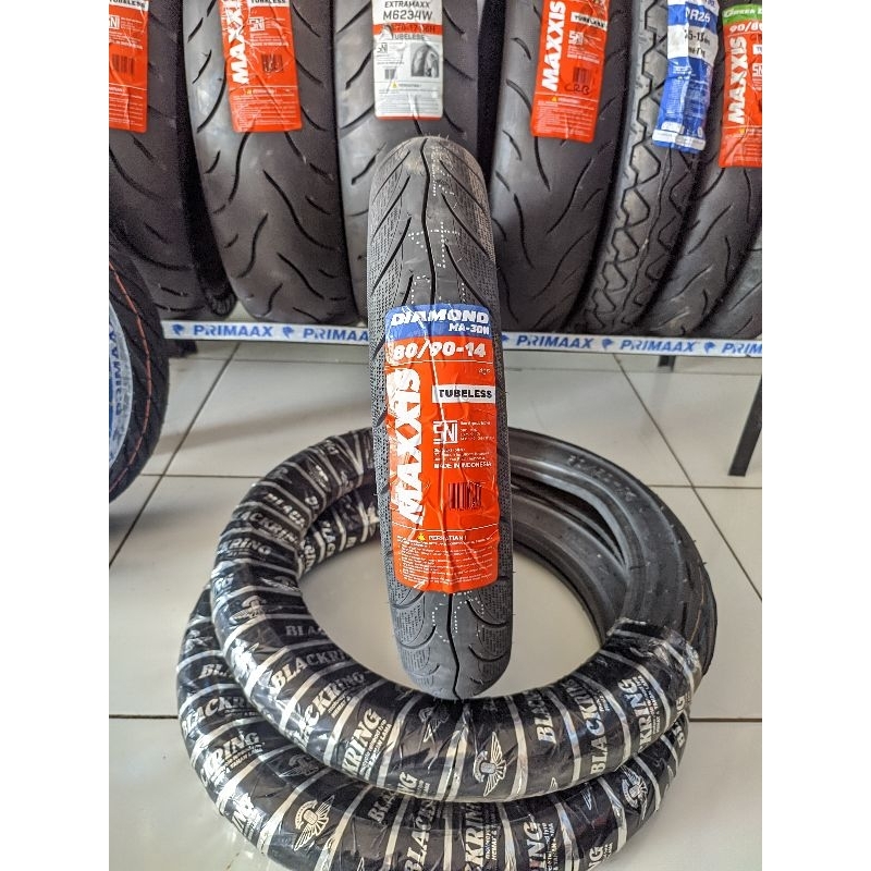 Jual Ban Motor Tubless Maxxis Diamond 80/90-14 | Shopee Indonesia